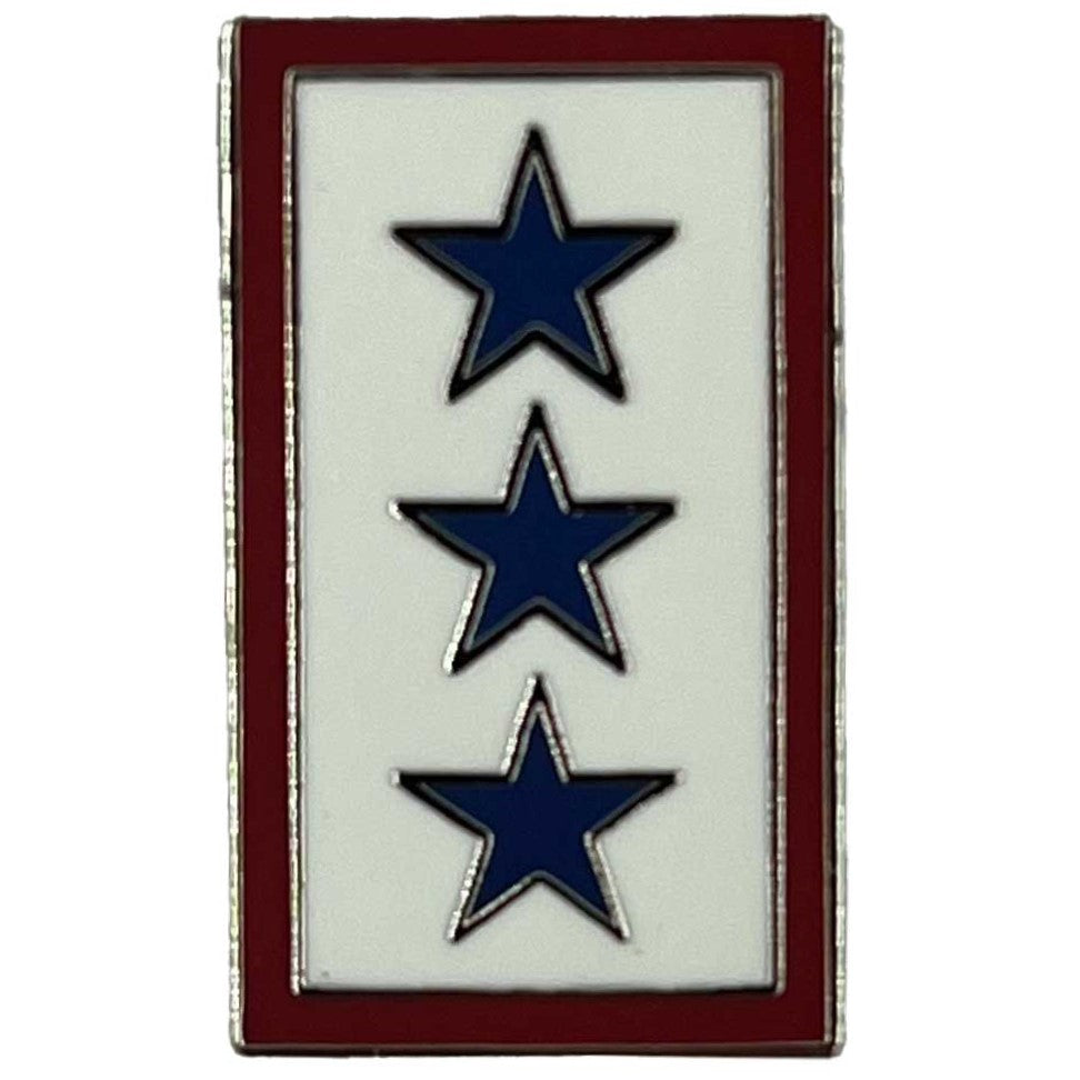 Blue Three Star Service Pin – CavHooah.com