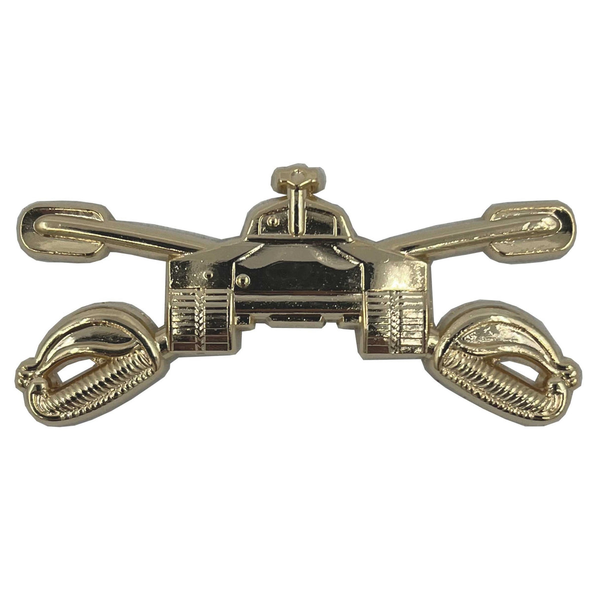 Large ARMORED Cavalry Crossed Sabers Bright Finish Lapel or Stetson Pin ...