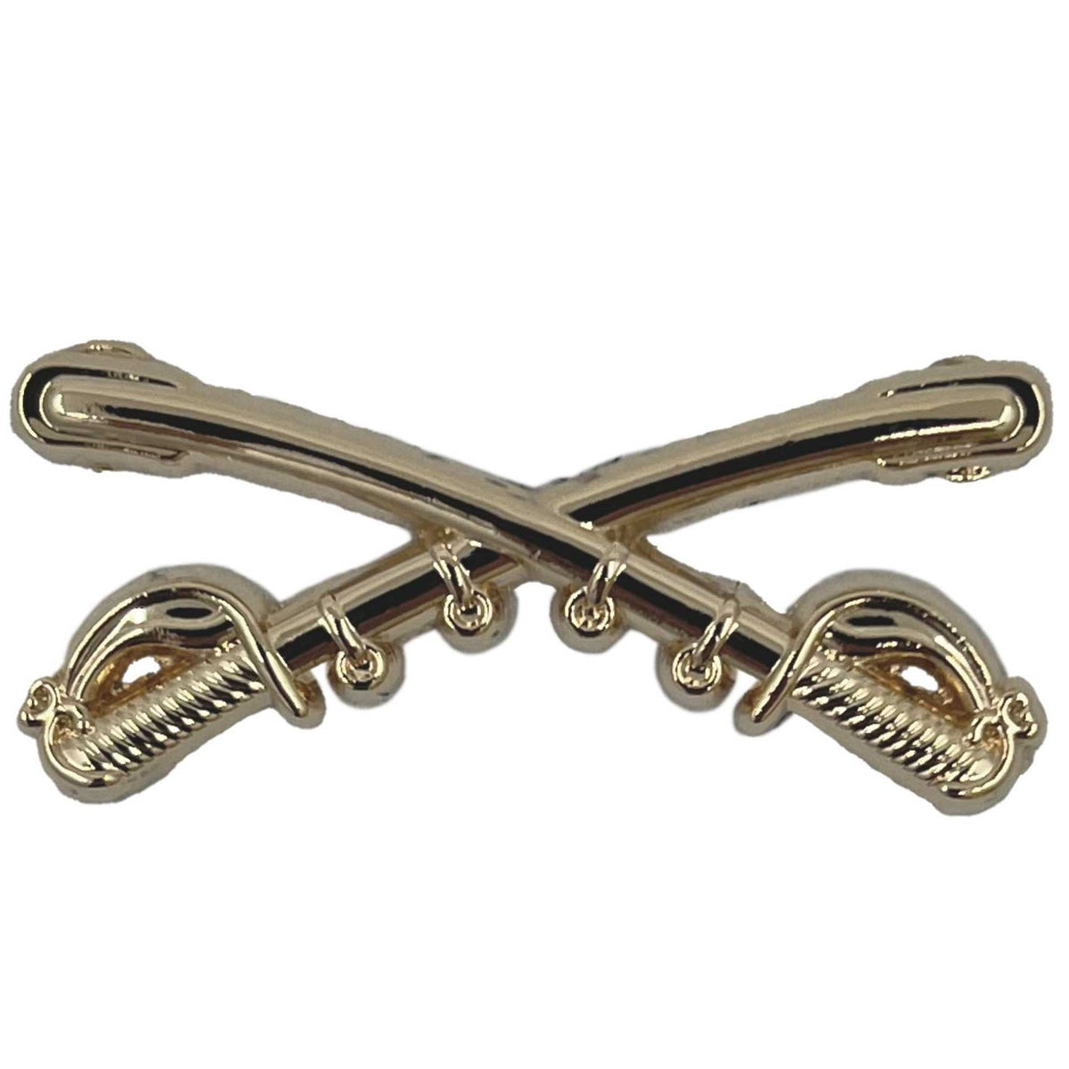 Gold Cavalry Branch Insignia Crossed Sabers - Standard Size – CavHooah.com
